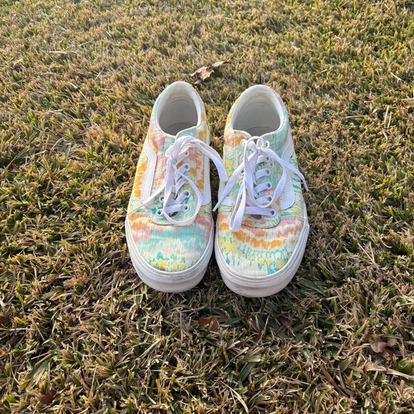 Vans | Shoes | Vans Pastel Multicolor Tie Dye Old Skool Vans Canvas ...